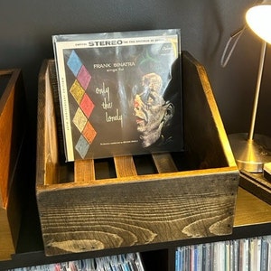 Vinyl Record Storage Cube Stackable Record Crate Record Player Stand ...