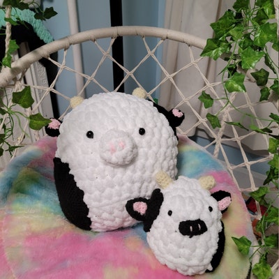 Mini and Large Squishmallow Cow Crochet PDF PATTERN BUNDLE - Etsy
