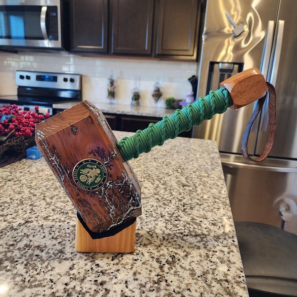 Simple Custom Shaped Mjolnir Display Stand for Thor Lightning Hammer ...