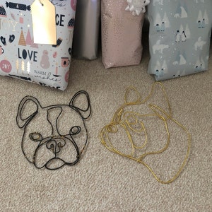Wire French Bulldog Portrait Wire Frenchie Franchie Lovers | Etsy