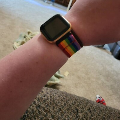 Elastic Fitbit Versa Watch Band Rainbow Pride Versa 1 / 2 / Lite - Etsy