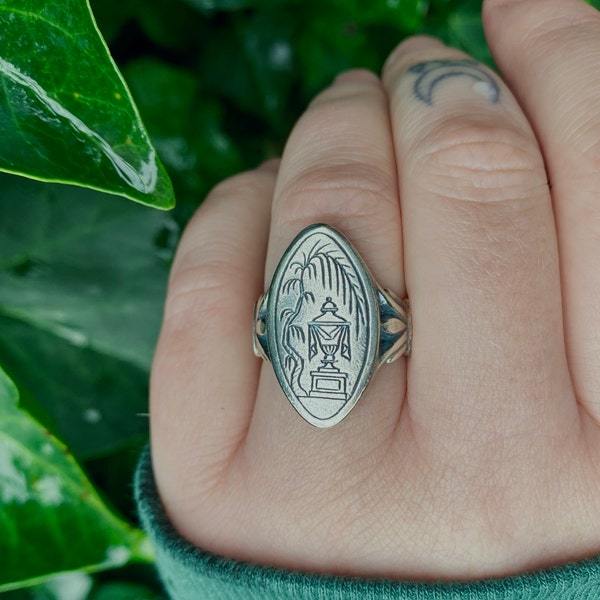 Willow + Urn Signet Ring in Sterling Silver - Etsy