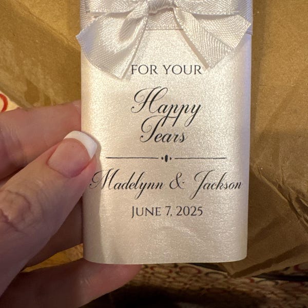 Wedding Gift for Guests, Wedding Favours, Happy Tears, Rose Gold ...