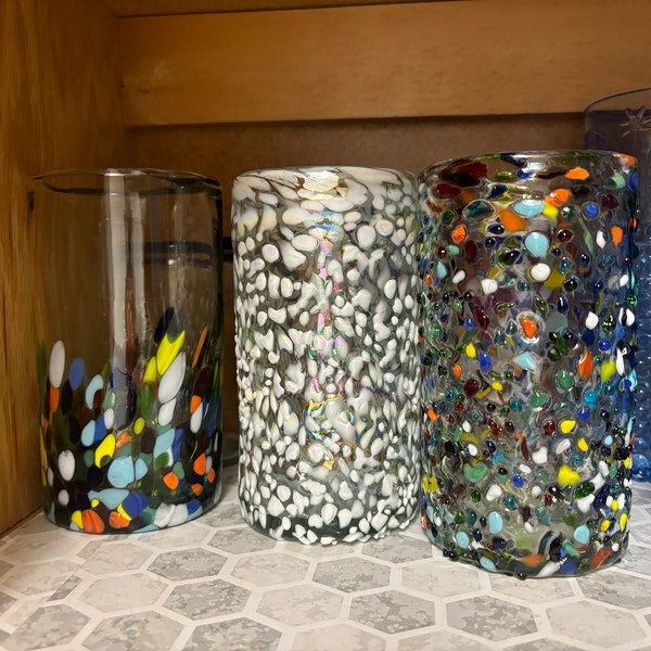 8 Assorted Glasses - Etsy