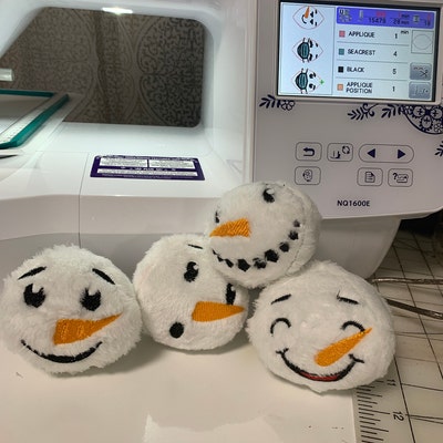 Snowball for Playing in Snow Fight ITH Embroidery, in the Hoop Machine ...