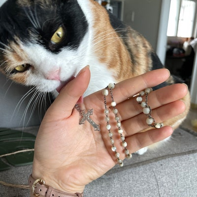 St Philomena and John Vianney. Antique Religious Pendant. - Etsy