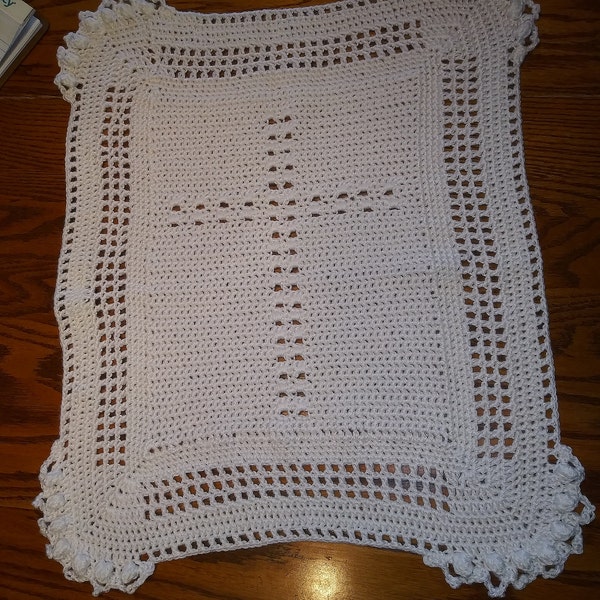 Crochet Christening Blanket Pattern: Cross Design II (PDF Pattern) - Etsy