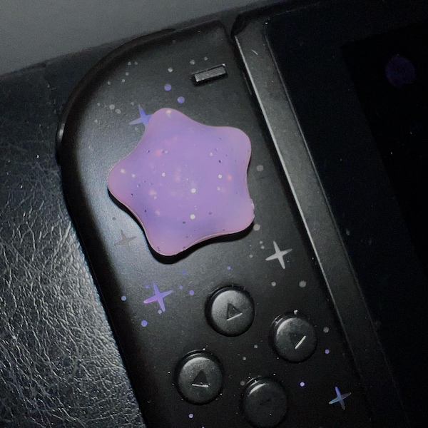 Thumb Grips - Nintendo Switch/oled - Violet & Pink Chonky Stars - Thick ...