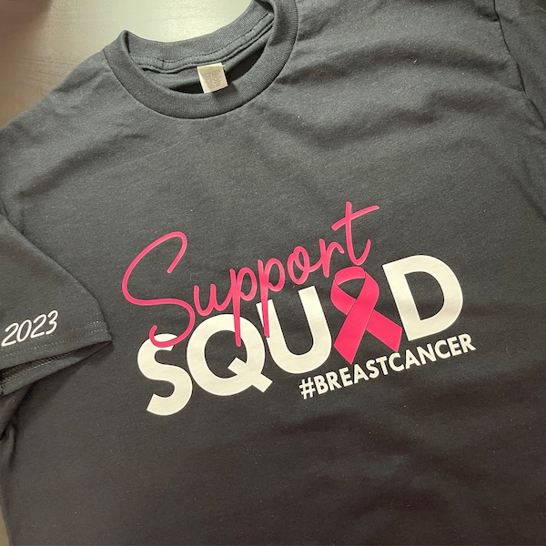 Support Squad Breast Cancer Warrior Svg Png, Pink Ribbon Svg, Cancer ...