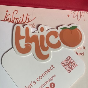 Thicc Juice Matte Vinyl Sticker Thicc Meme Sticker Peach | Etsy