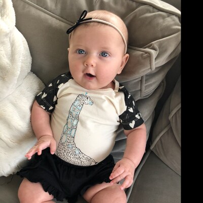 Monochrome Suede Bows Danity Hair Bows / Baby Headband / One Size Nylon ...