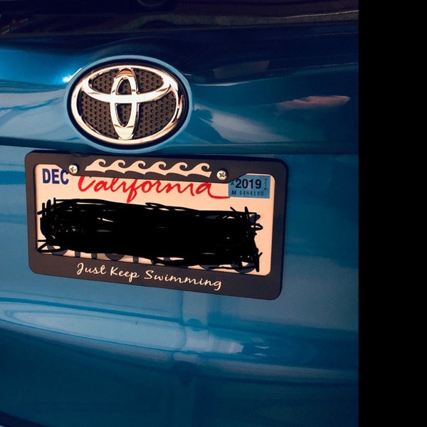 Waves - Just Keep Swimming License Plate Frame | License Plate ...