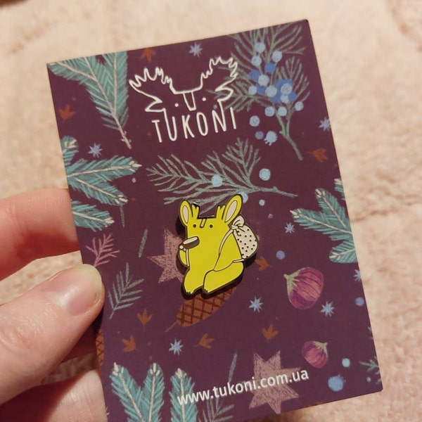 Tea Tukoni Enamel Pin Tea Enamel Pin Cute Enamel Lapel Pin Woodland Pin ...
