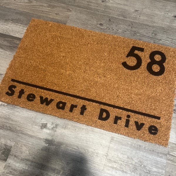Doormat Address Custom Address Door Mat Large Custom Doormat ...