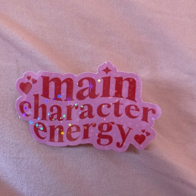 Main Character Energy Sticker // Funny, Cute, Reading, Bookish ...