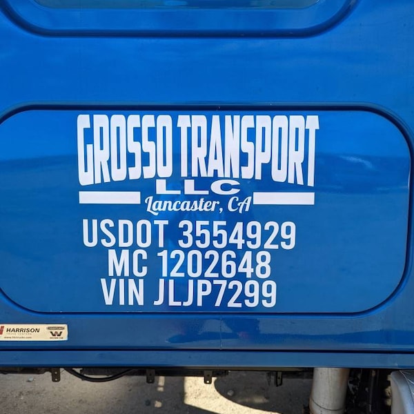 Custom US DOT Trucking Decal Stickers Custom Truck Decal (tow Truck ...