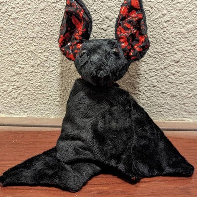 Large Bat Plush Stuffed Animal Beezeeart snowflake 16in Wingspan White ...