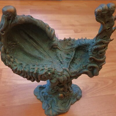 Cthulhu Myth Altar .h.p.lovecraft Handmade Bronze Painted Sculpture - Etsy
