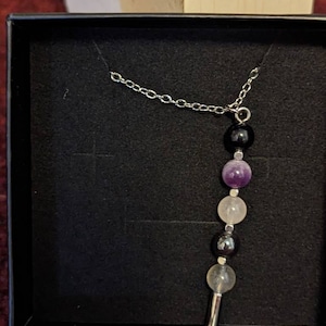 Minimalist Empath Protection Necklace, Dainty Pin With 6mm Healing ...