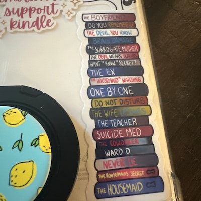 Thriller Book Sticker, Small Gifts, Gifts for Book Lovers, Thriller ...