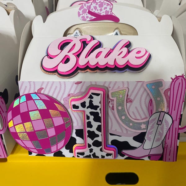 My First Rodeo Gable Party Favor Boxes - Etsy