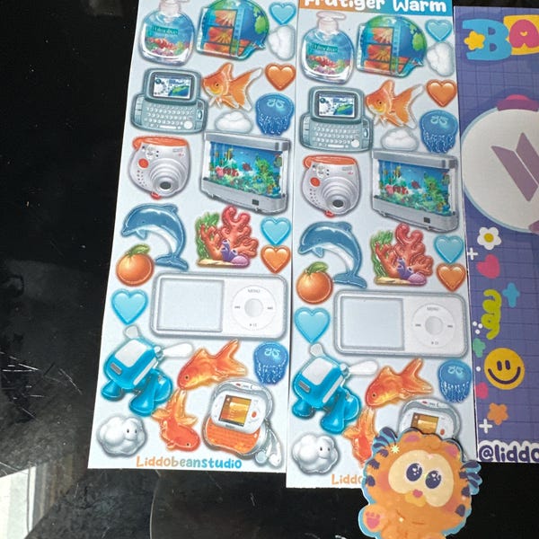 Frutiger Aero Matte Vinyl Sticker Sheet: Orange Warm Deco - Etsy