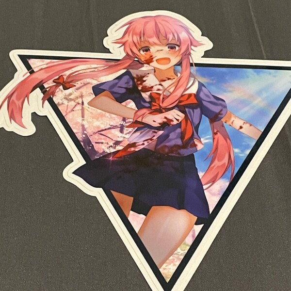 Yuno Gasai Vinyl Sticker - Depth Style - the Future Diary | Anime ...