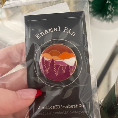 Subtle Lesbian Flag Enamel Pin Mountain Pin Enamel Cute Pin Set Pins Laple Pin Hard Enamel Pin ...