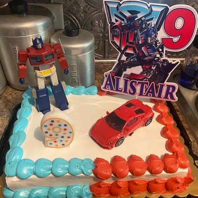 Optimus Prime Cake Topper, Transformer Cake Topper, Personalized Cake ...
