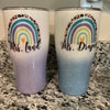 Teacher Tumbler, Teacher Appreciation, Teacher Cup, Teacher Glitter Cup ...