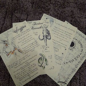 Steampunk Writing Paper Set Victorian Era, Calligraphy, Aged Old Quill ...