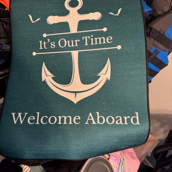 Large Boat Welcome Mat, Welcome Aboard Rug, Custom Boat Accessories ...