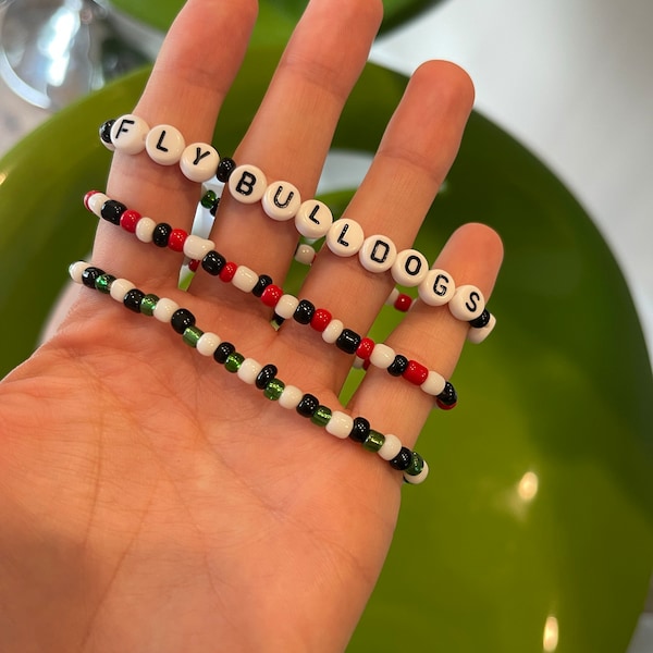 Sports Team Bracelet / Team Colors / Beaded Bracelet / School Team ...