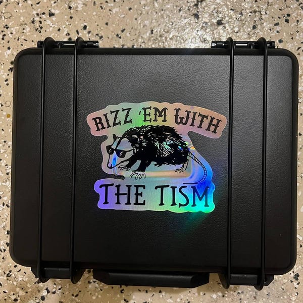 Rizz Em With the Tism Waterproof Weatherproof Vinyl Sticker Decal - Etsy