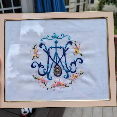 Sacred Heart of Jesus Catholic Hand Embroidery Pattern - Etsy