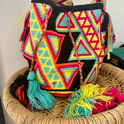 Wayuu Bag Large Mochila Wayuu Pattern Handmade Bolso Wayuu Taschen Sac ...