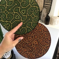 Rainbow Sun Peyote Patch, Handmade Embroidery, Huichol Peyote Art ...