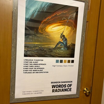 Stormlight Archives Poster Words of Radiance Vintage Poster / Cosmere ...