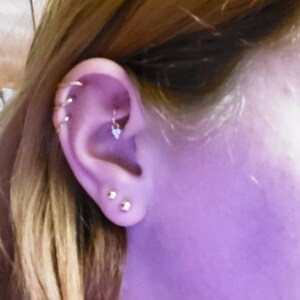 Dainty 18G Leaf Curved Bar Rook Piercing 18k Gold Plated Rook | Etsy