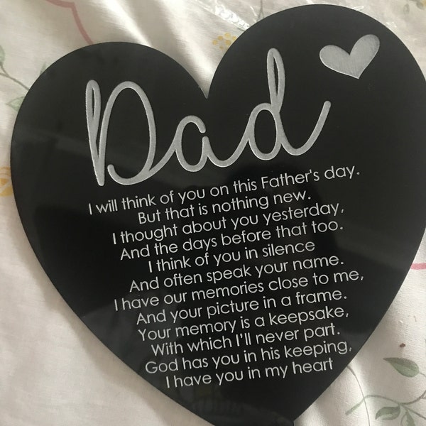 In Loving Memory Dad Father's Day Gift Memorial Grave Marker Grave ...