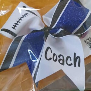 Custom College Cheer Bows Designed in Your Team Colors. Writing on ...