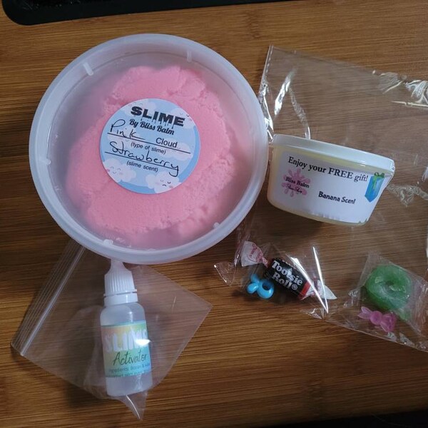 Cloud Slime W/charm Large 8 Oz W/extras Best Seller Customize Choose ...