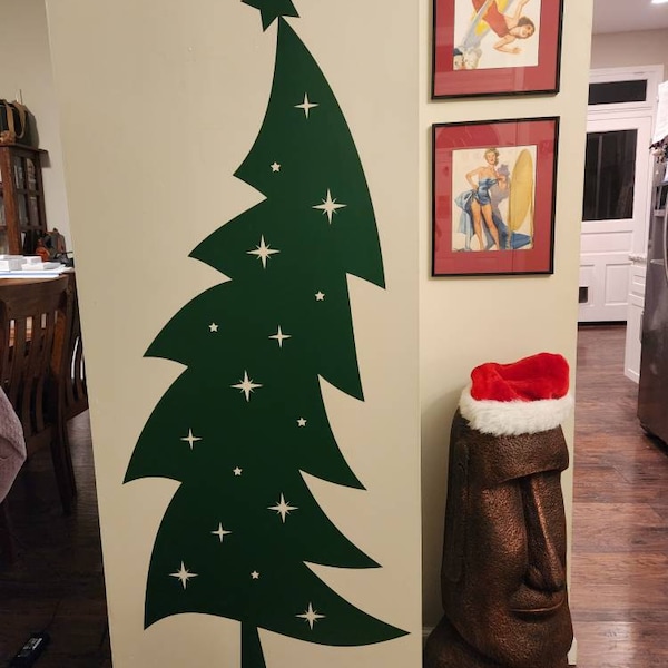 Christmas Tree Decal | Holiday Wall Decor | Xmas Vinyl | Christmas ...