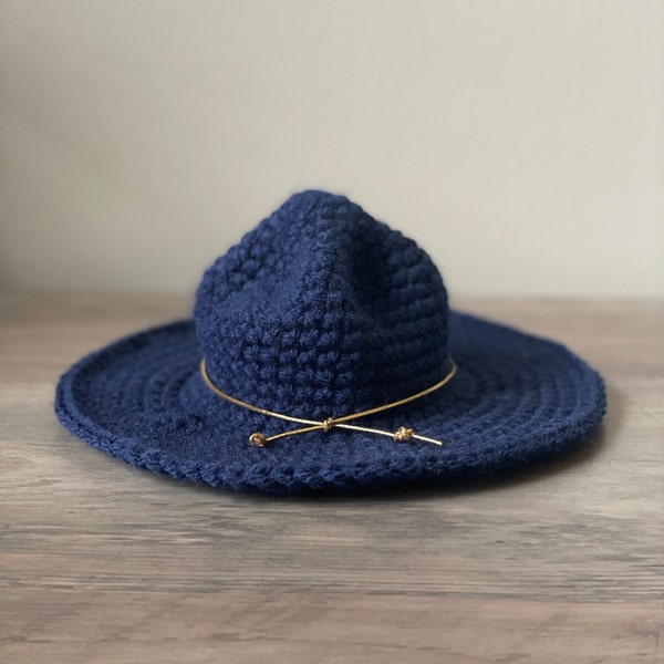 Crochet PATTERN State Trooper/patrolman/ranger Hat - Baby's 1st Photo ...