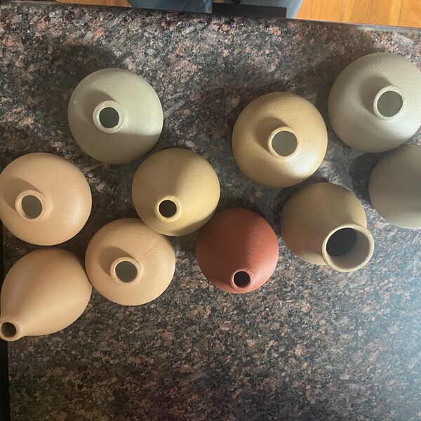 Desert Earth Color Clay Bud Vases Minimal Modern Natural Terracotta ...