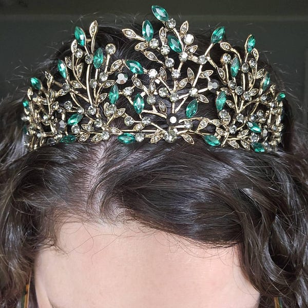 Rose Gold Bridal Tiara Crystal Birthday Wedding Gift Diadem Tiered ...