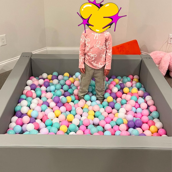 Black Ball Pit, Soft Play Equipment, Baby Ball Pool, Activity Toy ...
