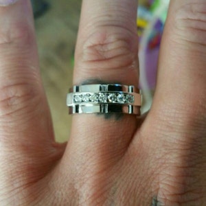 Gun Ring 14K Two Tone Gold Men's Revolver Ring Handmade 14K Gold Mother ...