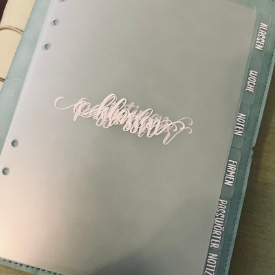 White PVC Planner Dividers With Custom Text on Tabs, Fits 6-ring ...