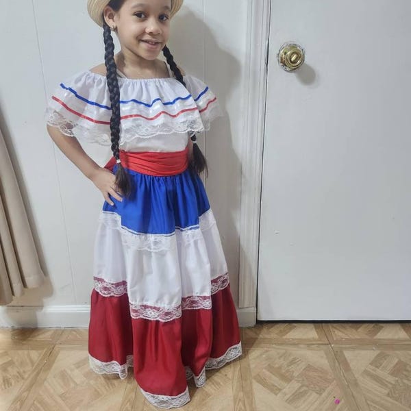 Puerto Rican Flag Dress: 3PC Jíbara Outfit - Etsy